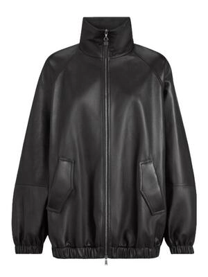 Brunello Cucinelli Brunello Cucinelli High Neck Zip Leather Jacket No