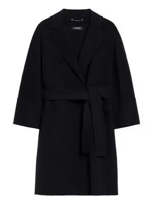 Max Mara Arona Belted Coat - Midnight Blue