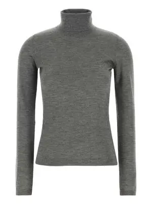 Brunello Cucinelli Long Sleeve Turtleneck Sweater - Gray