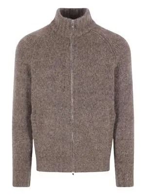 Brunello Cucinelli Long-sleeved Zip-up Cardigan - Gray