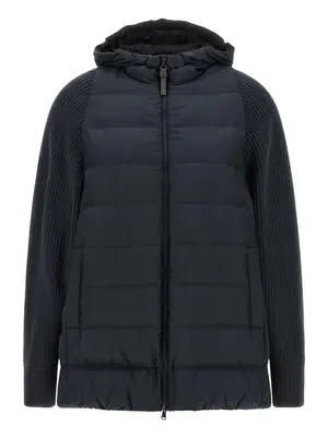 Brunello Cucinelli Zip Up Hooded Jacket - Blue