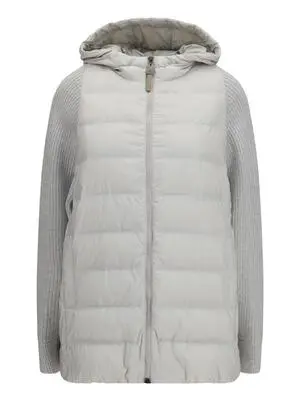Brunello Cucinelli Long-sleeved Padded Jacket - Gray