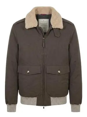 BRUNELLO CUCINELLI Brunello Cucinelli Long-Sleeved Cotton-Padded Bomber Jacket