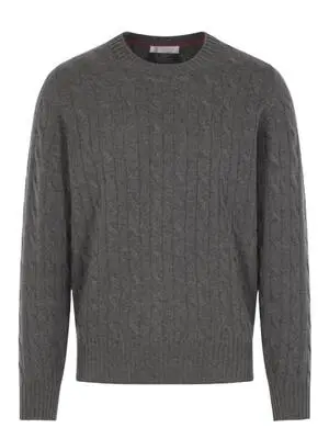 Brunello Cucinelli Long-sleeved Crewneck Jumper - Black