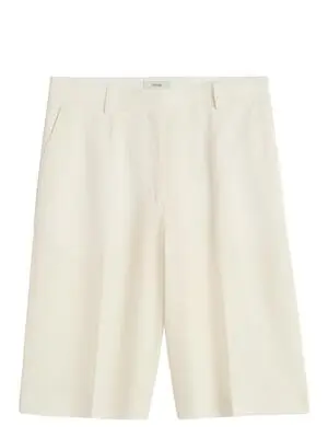 TOTEME Wide Tailored Shorts - Off White