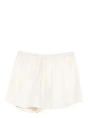 TOTÊME Toteme Monogram-Embroidered Silk Shorts