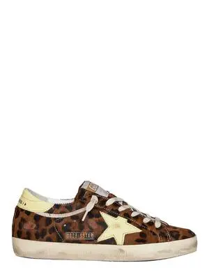 GOLDEN GOOSE Super Star Low-top Sneakers With Leopard Print - Nude