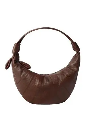LEMAIRE Fortune Croissant Bag In Goat Leather - Roasted Pecan