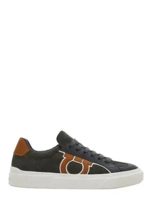 FERRAGAMO Gancini Low Top Sneakers - Daytona Grey