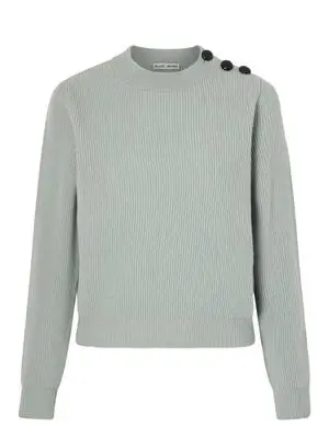 BLAZÉ MILANO Ribbed-knit Wool And Cashmere-blend Sweater - Gray