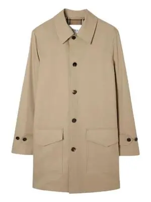 Burberry Meadowbank Single-breasted Coat - Salt Marsh Beige