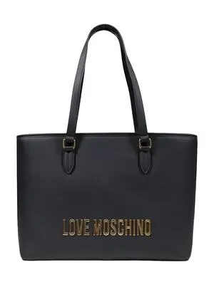 Moschino Double Handle Shoulder Bag - Black