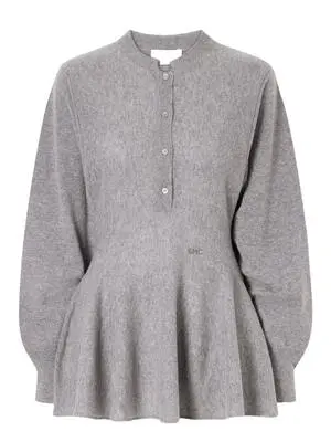Stella McCartney Wool Peplum Sweater - Grey