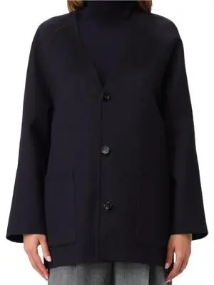 Bottega Veneta Long Sleeve V-neck Jacket - Blue