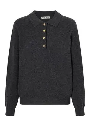 BLAZÉ MILANO Wool And Cashmere Blend Polo Sweater - Black