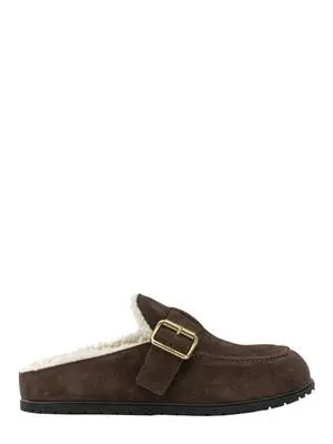 Prada Buckled Mules - Brown
