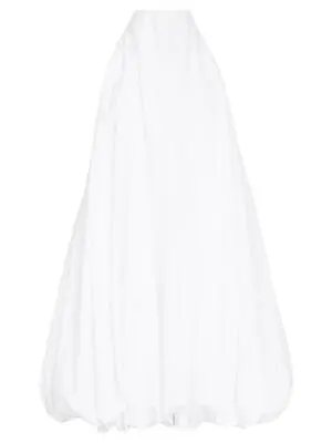 Alaïa Halterneck Bubble-hem Mini Dress - White