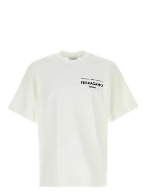 FERRAGAMO Logo Print T-shirt - White