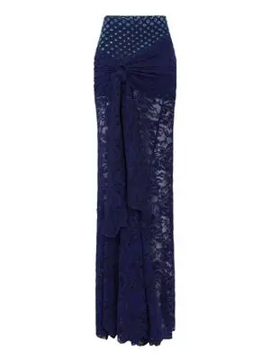 PACO RABANNE Paco Rabanne Lace Maxi Skirt With Knot Detail