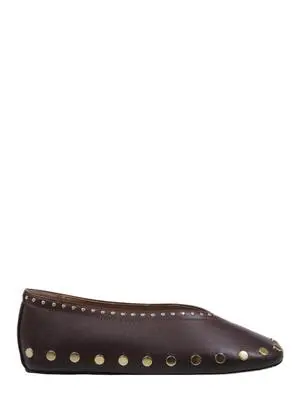 GANNI Studded Ballet Flats - Black