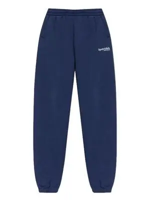 SPORTY  RICH Logo Track Pants - Navy Blue