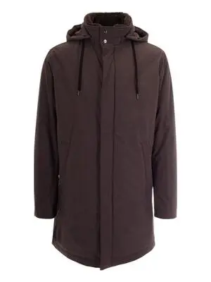 Herno Long-sleeved Parka With Drawstring Hood - Black