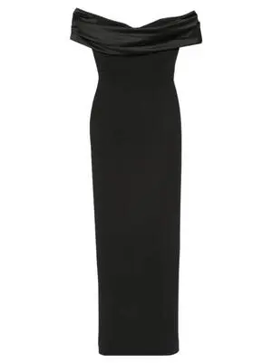 Solace London Adele Off-shoulder Maxi Dress - Black