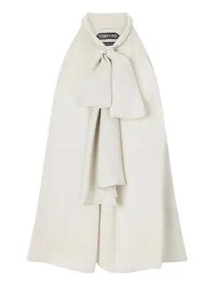 TOM FORD Tom Ford Halter Neck Sleeveless Top With Bow Detail White