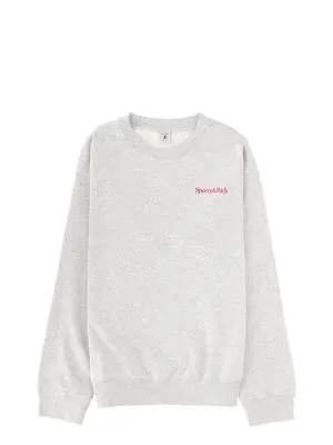 SPORTY  RICH Sporty & Rich Crewneck Sweatshirt With Logo And Print - Heather Ash
