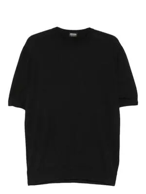Zegna Knitted T-shirt - Black