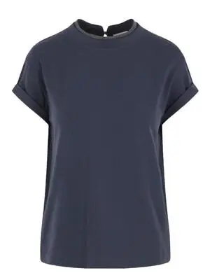 Brunello Cucinelli Monili Trim T-shirt - Black