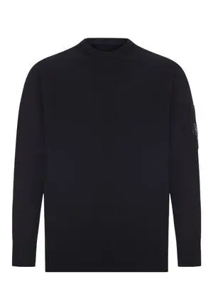 C.P. COMPANY Lens Detail Crew Neck Sweatshirt - Black