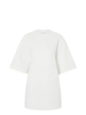 Wardrobe.NYC Short Sleeve Cut-out Back Dress - White