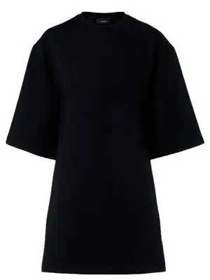 Wardrobe.NYC Short-sleeved Dress With Cut-out Back - Black