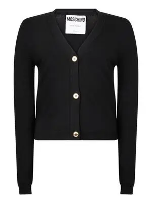 Moschino Long-sleeved Knitted Cardigan - Black