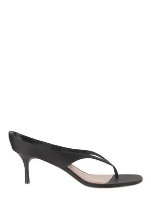 Amina Muaddi Round-toe High-heeled Sandals - Black