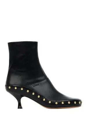 Chloé Studded Ankle Boots - Black