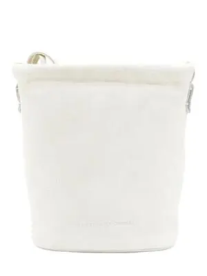 Brunello Cucinelli Monili Embellished Suede Shoulder Bag - White