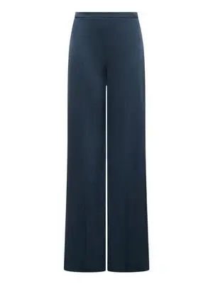 Marella Straight-leg Trousers With Pressed Creases - Black