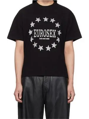 CARNE BOLLENTE Crew Neck Printed T-shirt - Black
