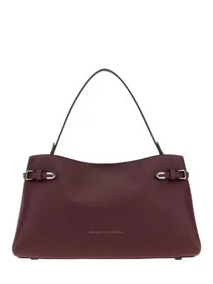 Brunello Cucinelli Logo Print Top Handle Bag - Red