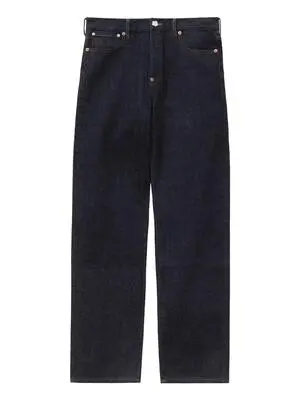 Kenzo Tulip Straight Fit Jeans In Japanese Denim - Black