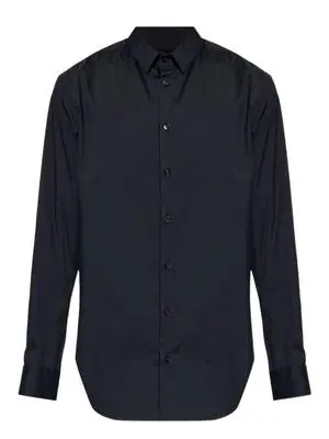 Giorgio Armani Giorgio Armani Curved Hem Buttoned Shirt Black