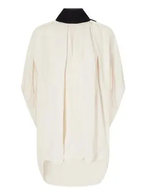 LANVIN Crepe Top With Back Bow Detail - Cream