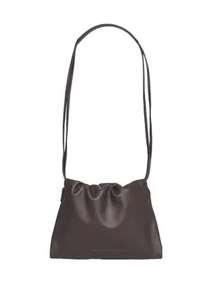Brunello Cucinelli Gathered Drawstring Shoulder Bag - Black