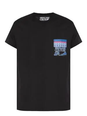 VERSACE Versace Jeans Couture Logo Printed Crewneck T-Shirt