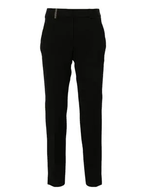 Peserico Tailored Pressed Crease Trousers - Black