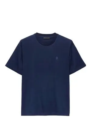 Prada Logo Detailed Crewneck T-shirt - Navy Blue