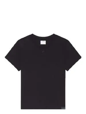 COURREGES Ac Crewneck Short-sleeved T-shirt - Black