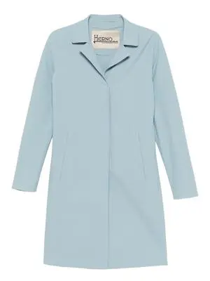 Herno Single-breasted Long-sleeved Coat - Blue